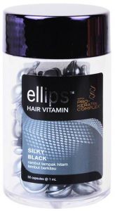 Ellips Hair Vitamin Treatment Capsules Silky Black - Bali Fresh Kispray